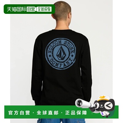 1h可退 日本直邮VOLCOM 男女同款 全棉重磅长袖T恤 胸前背面印花