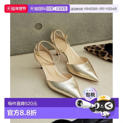 1h可退 日本直邮Whim Gazette 女士尖头细带高跟鞋 WGH1042613A00