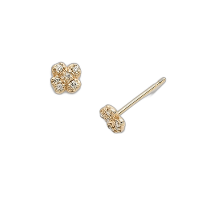 1h可退 日本直邮NOJESS 女士四叶草钻石耳钉 K10（0.03ct） 30243