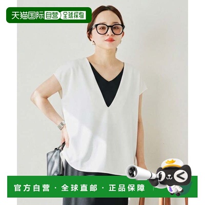 日本直邮Kobelettuce 田中亚希子联名款 深V领法式上衣短款 C7890