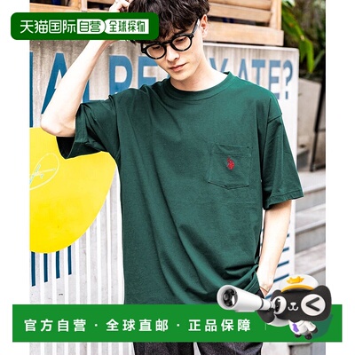 日本直邮U.S. POLO ASSN. 男女款刺绣logo半袖T恤[14701 RK6854EM