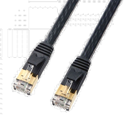 【日本直邮】SANWA SUPPLY连接线三和LAN线10米CAT7扁平型黑色