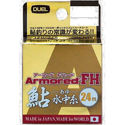 【日本直邮】杜尔Duel PE鱼线0.08号装甲鲇鱼水中线24mGYB金黄色+