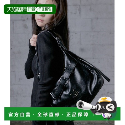 日本直邮MUCENT 男女同款 金属LOGO前腰带设计仿皮斜挎包 331883