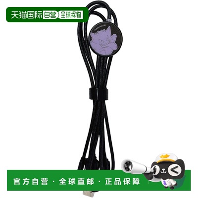 【日本直邮】Gourmandies 宝可梦闪光多功能充电线，耿鬼款，POKE