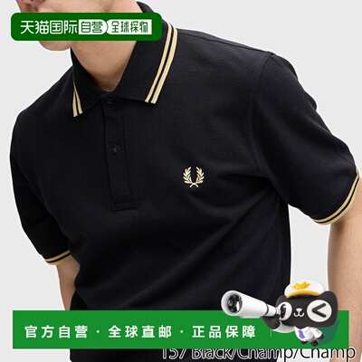 日本直邮Fred Perry M12 双条纹 Polo衫Fred Perry 男士 Kanoko K