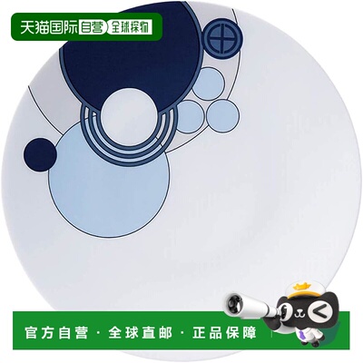 【日本直邮】则武 盘子 24.5cm Frank Lloyd Wright 帝国蓝色微波