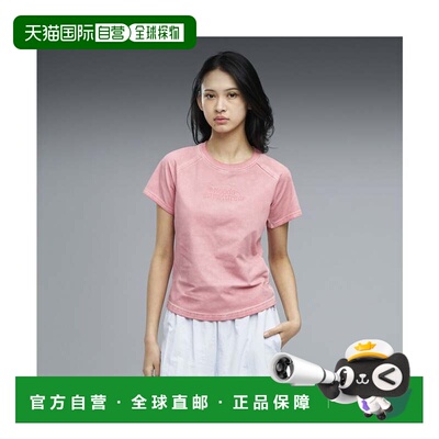 日本直邮PUMA 女士半袖T恤 MOODS IN NATURE TEE washed W 玫瑰 o