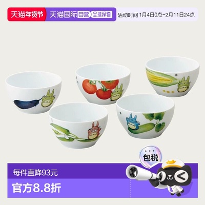 日潮跑腿Noritake则武 龙猫蔬菜系列11cm碗套装5件 1704-15LVF945