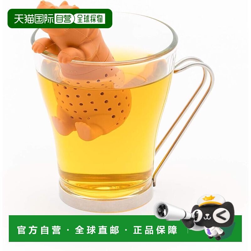 【日本直邮】COLORATA 动物茶滤器 河马 硅胶 可微波洗碗