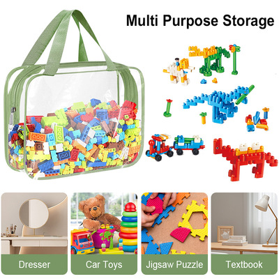 PVC transparent hand-held toy storage bag and makeup bag