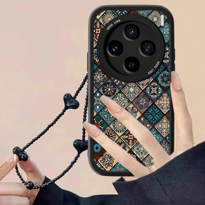 五彩图腾适用vivoX200S手机壳X200Ultra新款保护套艺术小羊皮vivix镜头全包防摔viv0系列男女vovi软外壳后