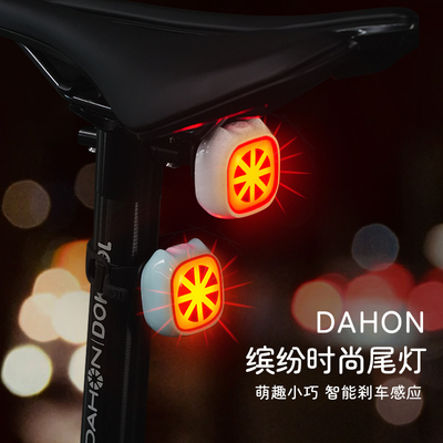 dahon大行自行车尾灯公路车童车可爱夜骑后尾灯智能感应警示p8p10