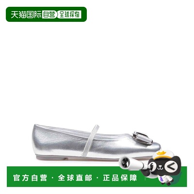 1h可退 欧洲直邮SALVATORE FERRAGAMO 女士芭蕾乐福鞋 ZINASILVER