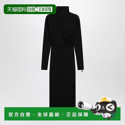 1h可退 香港直邮The Attico 女士 黑色拉链高领连衣裙 260WCW0026