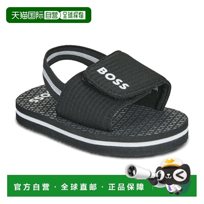 欧洲直邮BOSS 雨果博斯 男孩鞋子 凉鞋 春夏 黑色 J52820