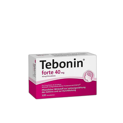 欧洲直邮德国Tebonin银杏片提取物40mg120粒改善记忆力下降