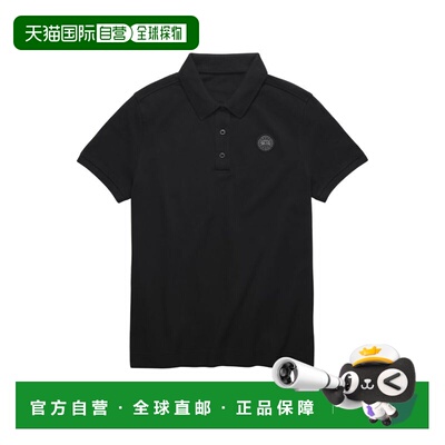 香港直邮Canada Goose 加拿大鹅 女士 and Polos T恤黑色上衣 160