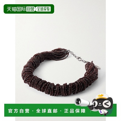 香港直邮Brunello Cucinelli 布内罗 古奇拉利 女士 镀银珠饰项链