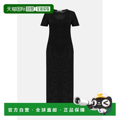 Black Column Dress With Slits连衣裙