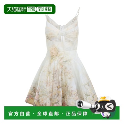 1h可退 香港直邮Zimmermann Memento 扭纹正面迷你连衣裙 5175DF2