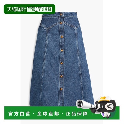 香港直邮Chloe 蔻依 女士 牛仔中长半身裙 CHC23ADJ02151467FADED