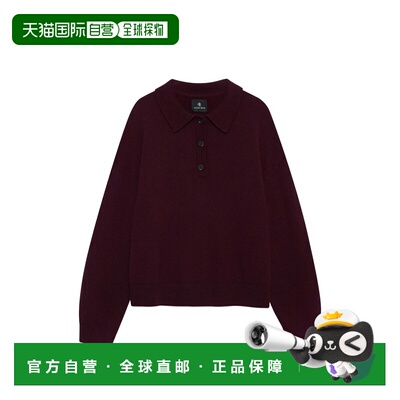 香港直邮ANINE BING 女士 LEE - FIG Polo毛衣 A0912289BGN28BURG