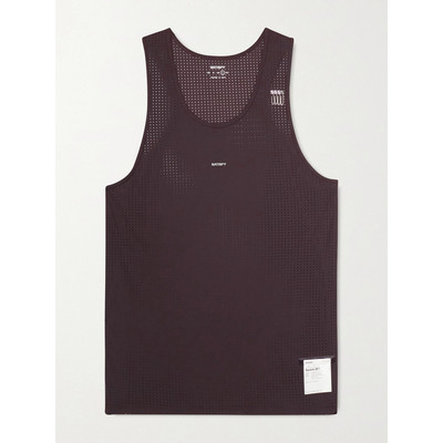 香港直邮Satisfy 男士 Logo-Appliqued Space-O™ 精饰网纱背心上