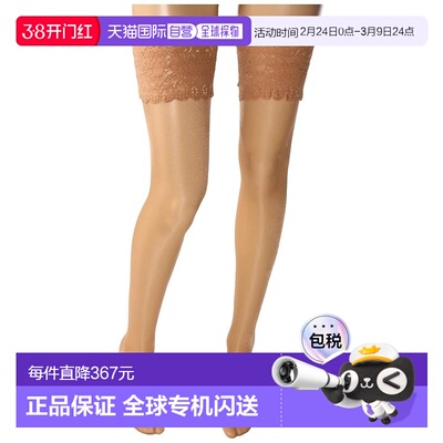 1h可退 香港直邮Wolford 女士 20 Stay-Up Thigh Highs 缎面质感