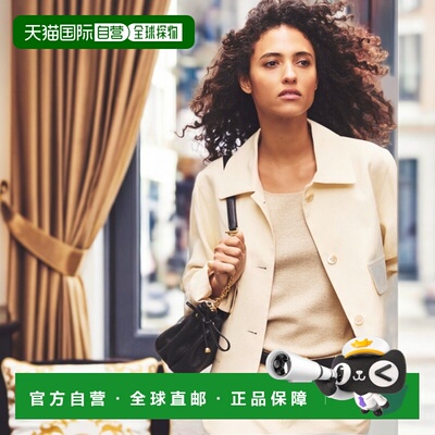 自营欧洲直邮GERARD DAREL Tilda女士黄色亚麻混纺短款衬衫领夹克