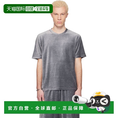 香港直邮Lanvin 朗雯 男士 灰色 Velvet T恤 RMTS0012J054P2614DA