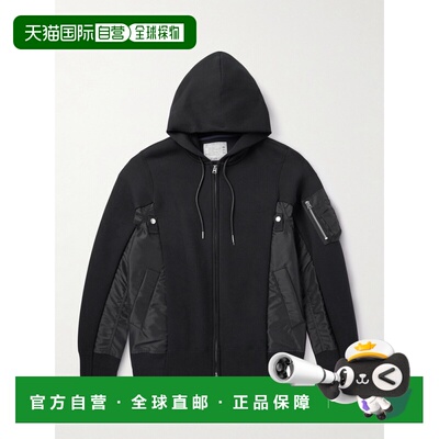 1h可退 香港直邮Sacai 男士 长袖卫衣 SCM219 black黑色 舒适时尚
