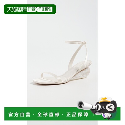 香港直邮Simkhai 女士 Bridget Shell 绸缎牡蛎色坡跟凉鞋单鞋