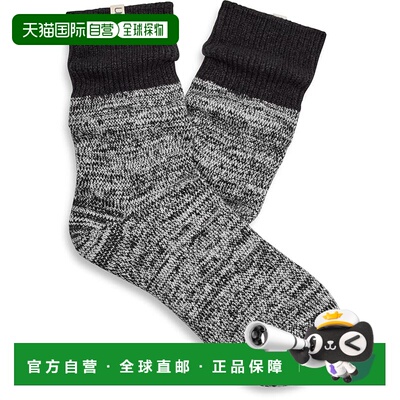 香港直邮Ugg 女士 Quarter 罗纹针织宽松袜子 black黑色 舒适时尚
