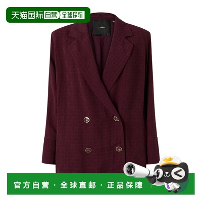 1h可退 香港直邮PINKO 女士西服 106280A33HRR7 SS2026 棕色 双排