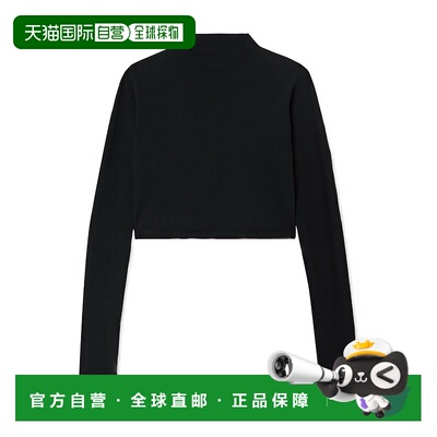 香港直邮Alaia 短款长袖T恤 AA9H1205M826A半高领针织衫