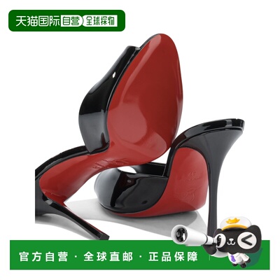 香港直邮CHRISTIAN LOUBOUTIN 女士凉鞋 CO 黑色高跟 1221318B439