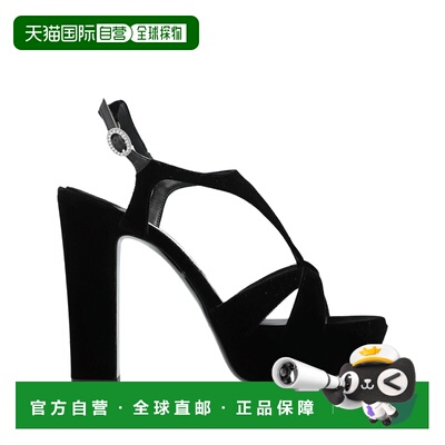 1h可退 香港直邮Jimmy Choo 周仰杰 女士 黑色凉鞋 KESIA120VBCBL