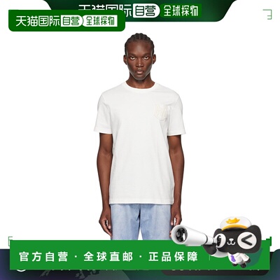 香港直邮Moncler 盟可睐 男士 白色 Monogram T 恤 J20918C000218