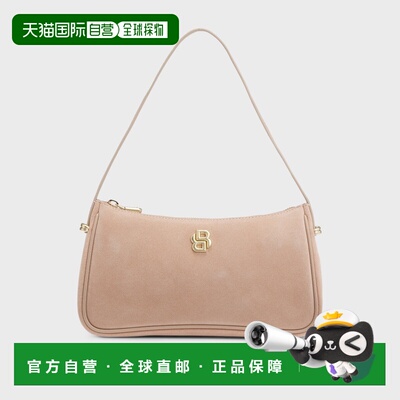 自营欧洲直邮HUGO BOSS雨果  BEYOND女士浅红色皮革金属Double 单