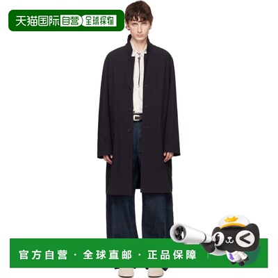 1h可退 香港直邮Lemaire 男士 黑色 Soft Suit Wool Crepe 大衣 C