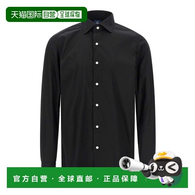 欧洲直邮FINAMORE 男士衬衫 C064305 AW2026 黑色 'Napoli' shirt