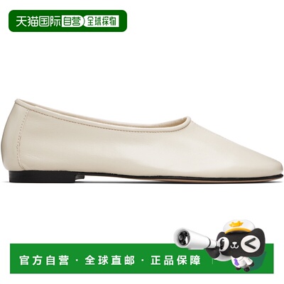 1h可退 香港直邮BY FAR 女士 灰白色 Prudence 芭蕾鞋 MWFFC005LL