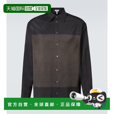 1h可退 香港直邮LOEWE 罗意威 男士 Albers 羊毛衬衫 black黑色