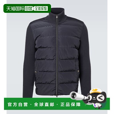 1h可退 香港直邮Herno 男士 Down-paneled 羊毛夹克 grey灰色 舒