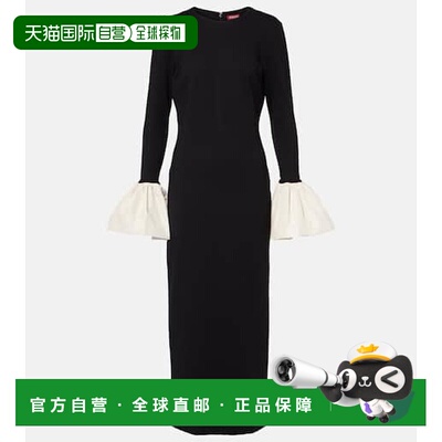 香港直邮Staud 女士 Hawthorne 塔夫绸饰边长款连衣裙
