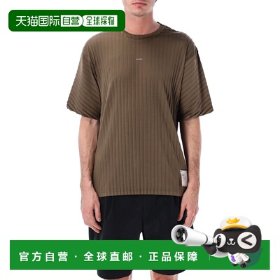 香港直邮Satisfy 男士 AuraLite 黑色褶裥高科技T恤 1104300001