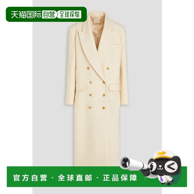 1h可退 香港直邮KHAITE 女士 Barlow 双排扣绉纱大衣 7077548108B