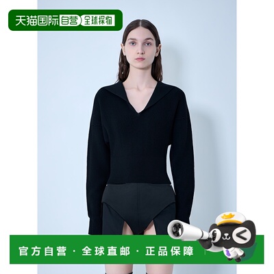 1h可退 香港直邮rick owens 瑞克 欧文斯 女士 Dracu V领短款针织