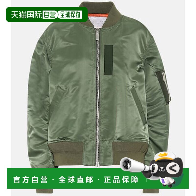 香港直邮Sacai 女士 尼龙短夹克 green绿色 舒适时尚